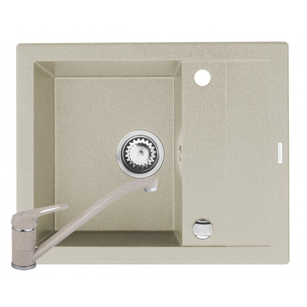 Set Pyramis granit chiuveta bucatarie STUDIO 1B 1D + baterie MINUET Bej