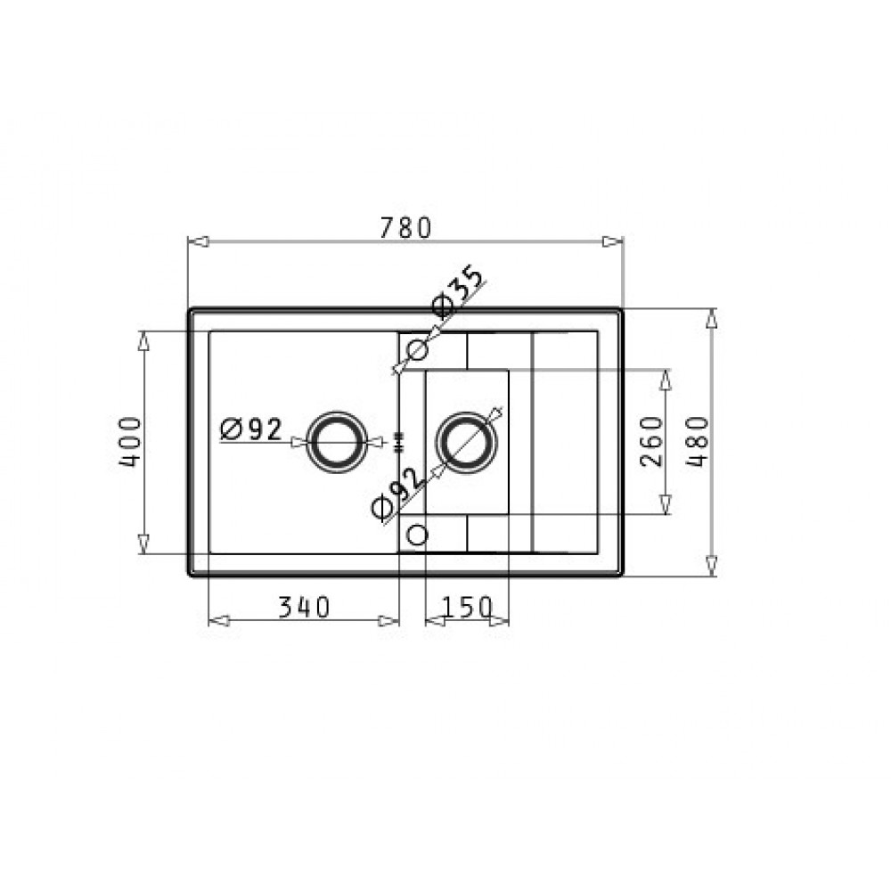 Set Pyramis chiuveta granit Studio 78x48 + baterie Asalia Bej