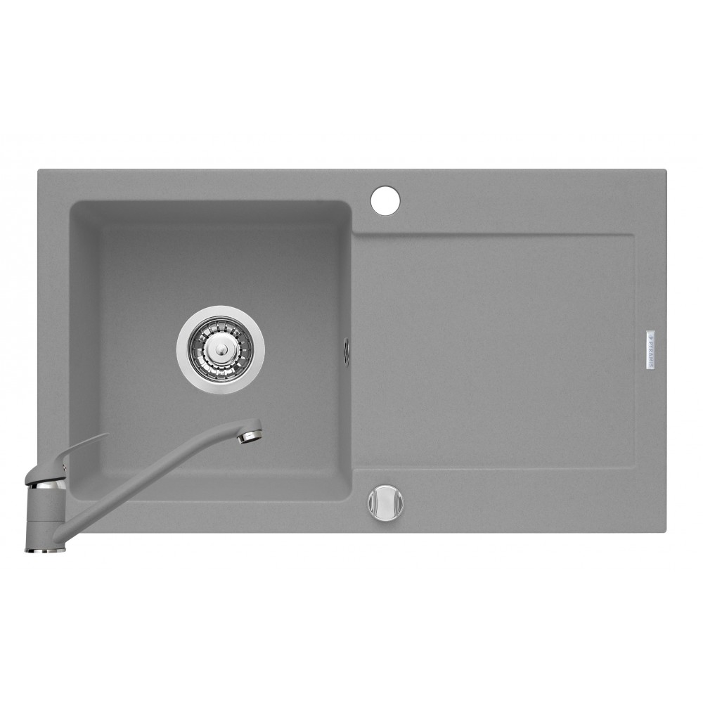 Set Pyramis chiuveta granit Lotus & baterie Asalia Gri