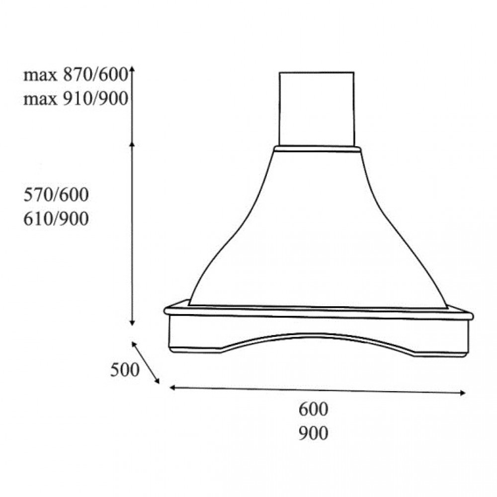 Hota rustica decorativa Studio Casa IRIS 60 ANTRACIT