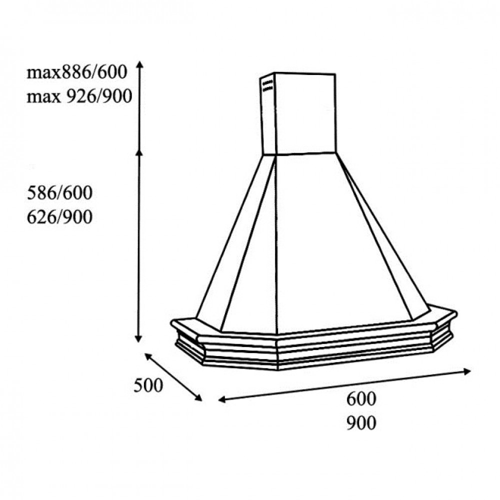 Hota rustica decorativa Studio Casa VESUVIO 90 IVORY